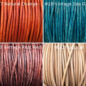 3mm Leather Cord / Round Leather/ 36 Colors/ Leather by the - Etsy