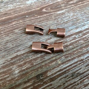 2 Sets Interlocking Clasp in Antique Copper, 10 Mm X 5mm Hook Clasp for ...