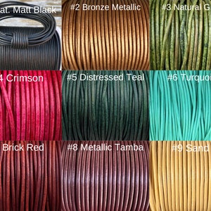 2mm Leather Cord Lead Free Round Natural Regular Metallic - Etsy