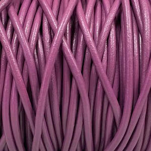 3mm Round Leather Cord, Magenta, Premium European Leather 3mm Leather ...