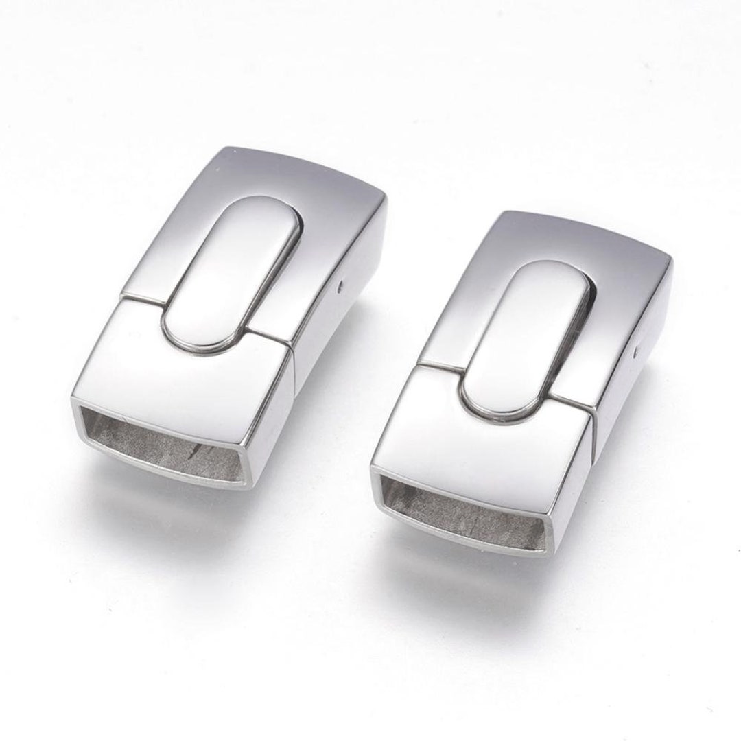 Flat Clasp, Shiny Stainless Steel Clasp, Jewelry Clasp, 5.5x10mm Hole ...