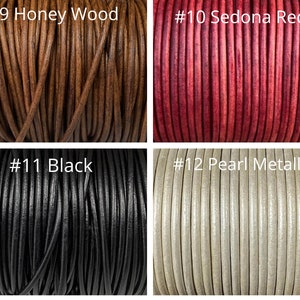 3mm Leather Cord / Round Leather/ 36 Colors/ Leather by the Yard ...