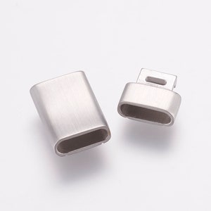 Flat Locking Clasp, Brushed Stainless Steel Clasp, Jewelry Clasp, Hole ...