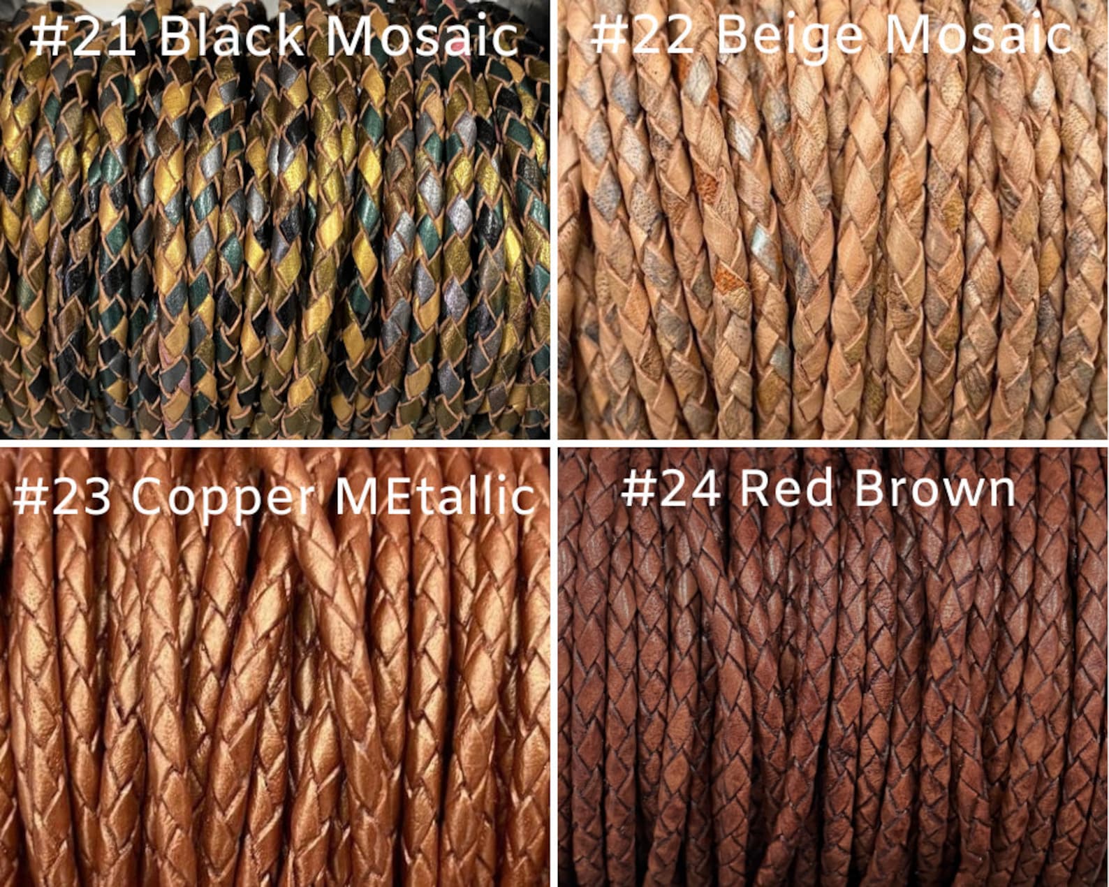 3mm Braided Leather Cord 3mm Round Braided Leather 30 - Etsy