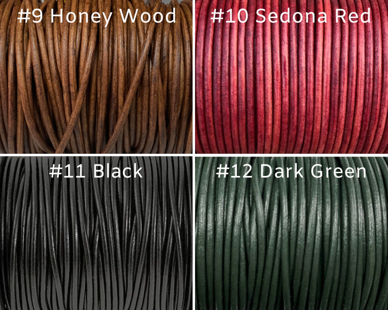 3mm Leather Cord / Round Leather/ 36 Colors/ Leather by the - Etsy