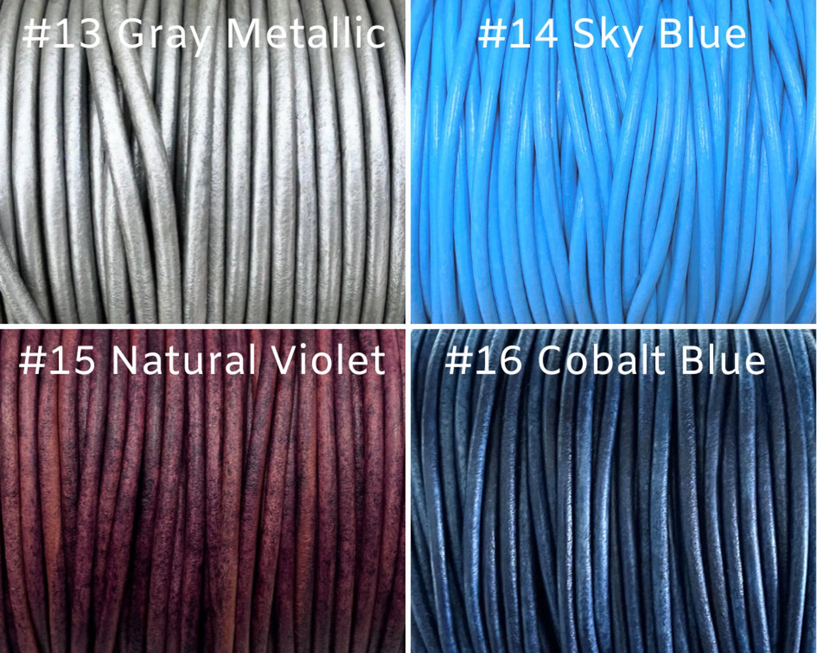 3mm Leather Cord / Round Leather/ 36 Colors/ Leather by the - Etsy