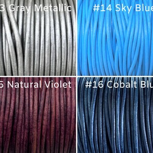 3mm Leather Cord / Round Leather/ 36 Colors/ Leather by the Yard ...