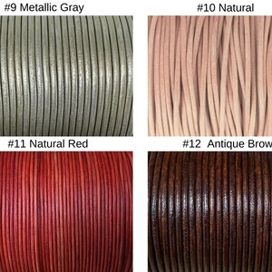 1mm Round Leather Cord 32 Colors Premium European 1mm Leather Cord LCR1 ...