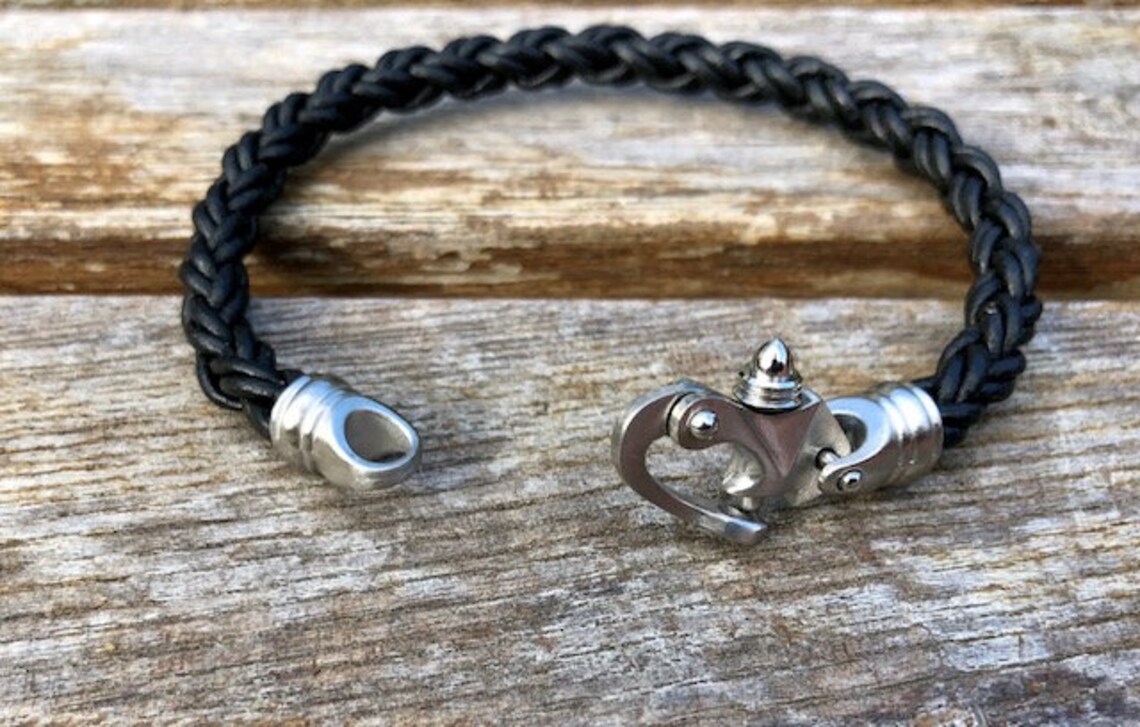 Mariners Clasp, 316 Brushed Stainless Steel Snap Shackle 6.5MM Clasp ...