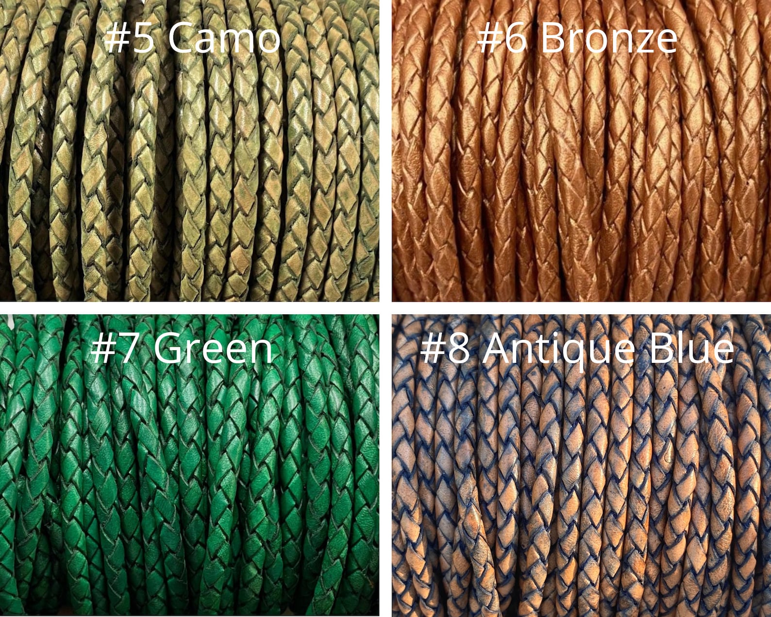 3mm Braided Leather Cord 3mm Round Braided Leather 30 - Etsy