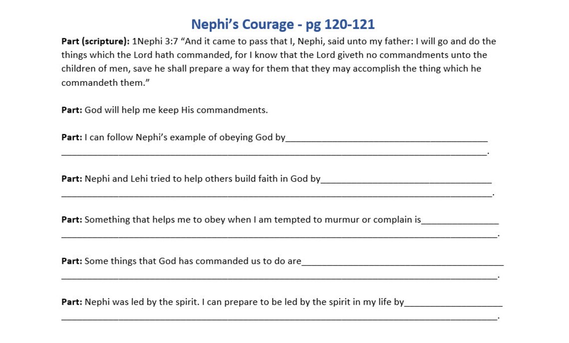 2024 CUSTOMIZABLE Primary Program Script- Come Follow Me Book of Mormon ...