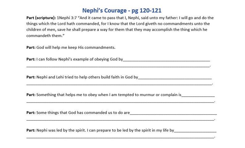 2024 CUSTOMIZABLE Primary Program Script- Come Follow Me Book of Mormon ...