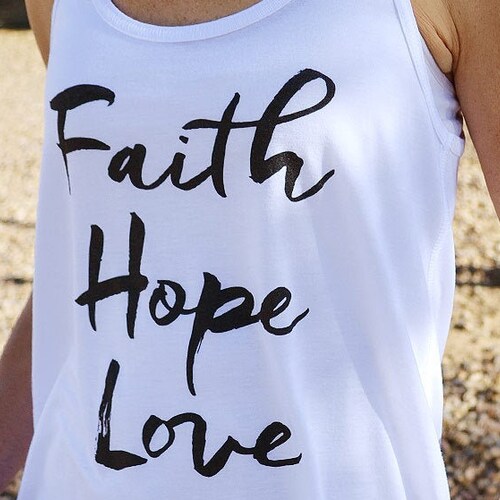Christian Tank Top for Women // Faith Hope Love // Christian - Etsy
