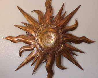 Copper Sun Wall Art - Etsy