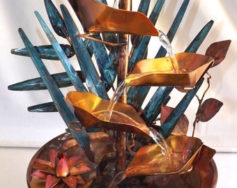 Bird of Paradise, Fern and Water Lily Flowers, Small Tabletop Size ...