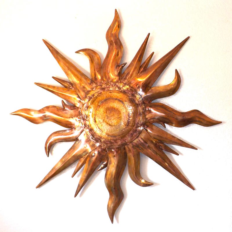 Copper Sun Wall Art - Etsy