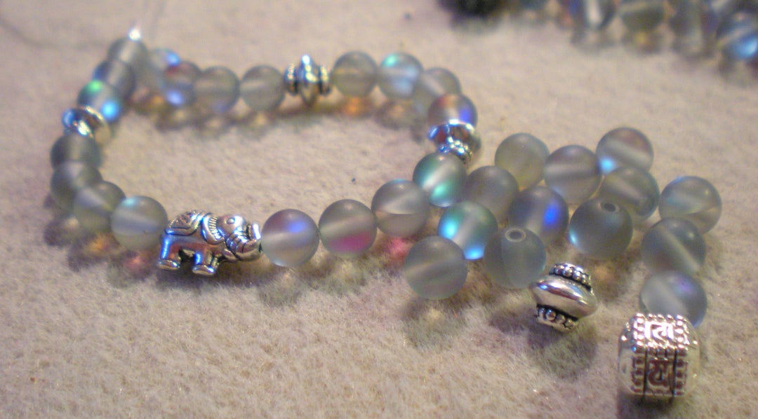 KIT BRACELET in Imitation Gray Moonstone OR Amethyst - Etsy UK