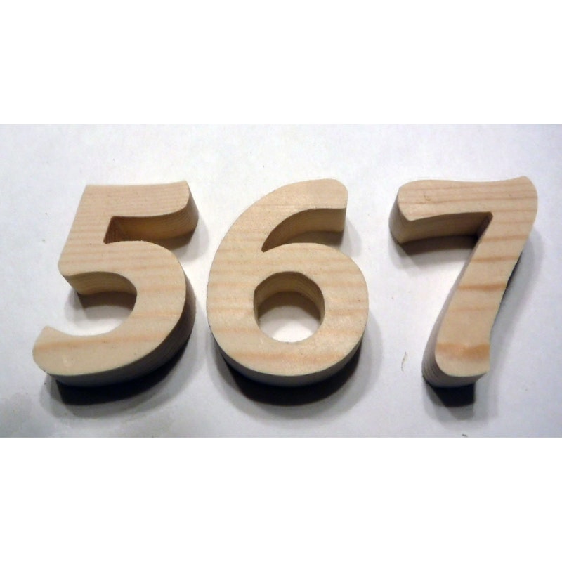 Wooden House Numbers - Etsy
