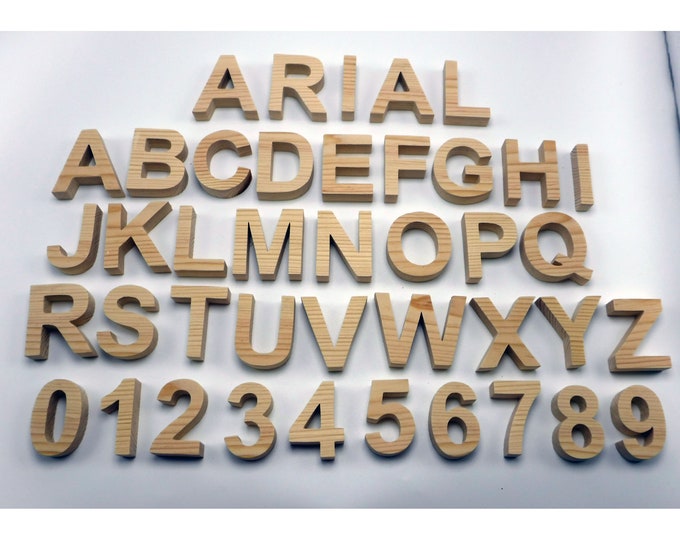 Arial Font Large Wooden Letters-numbers, Pine Wood, Price per Letter ...