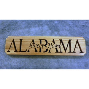 Alabama Slogan State Plaque Wood Wall Art. - Etsy