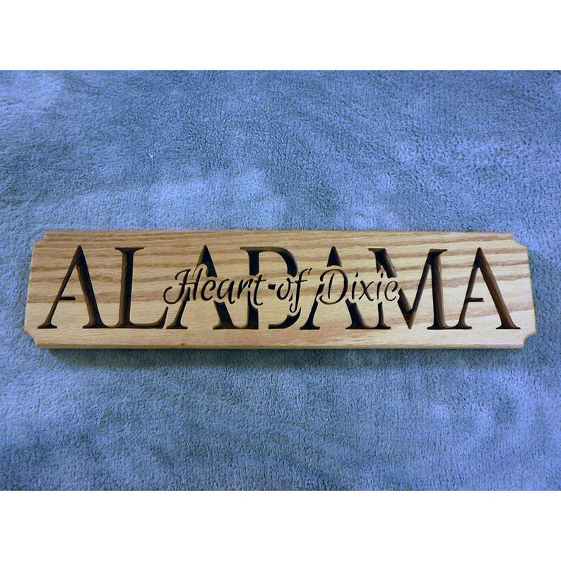 Alabama Nickname State sign wood wall art farmhouse-cabin | Etsy