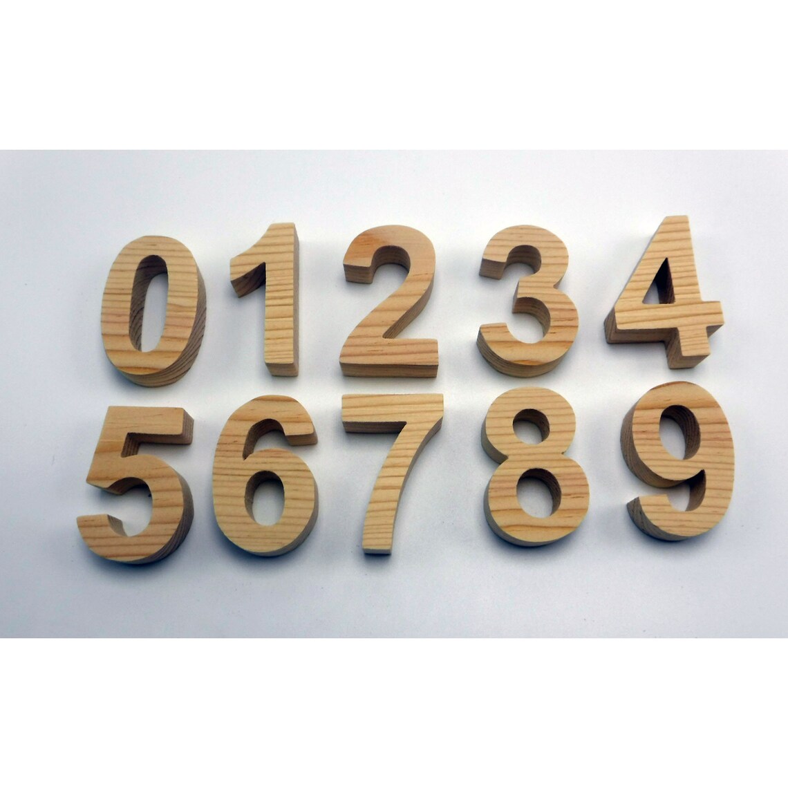 Arial-complete Set of Numbers 0-9 Wooden Numbers - Etsy
