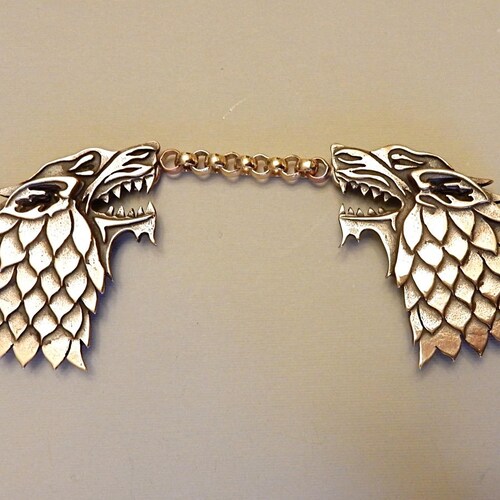 Wolf Cloak Clasp Silver Cape Closure Fibula Penannular - Etsy