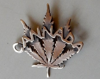 Cannabis Leaf Brooch - Etsy