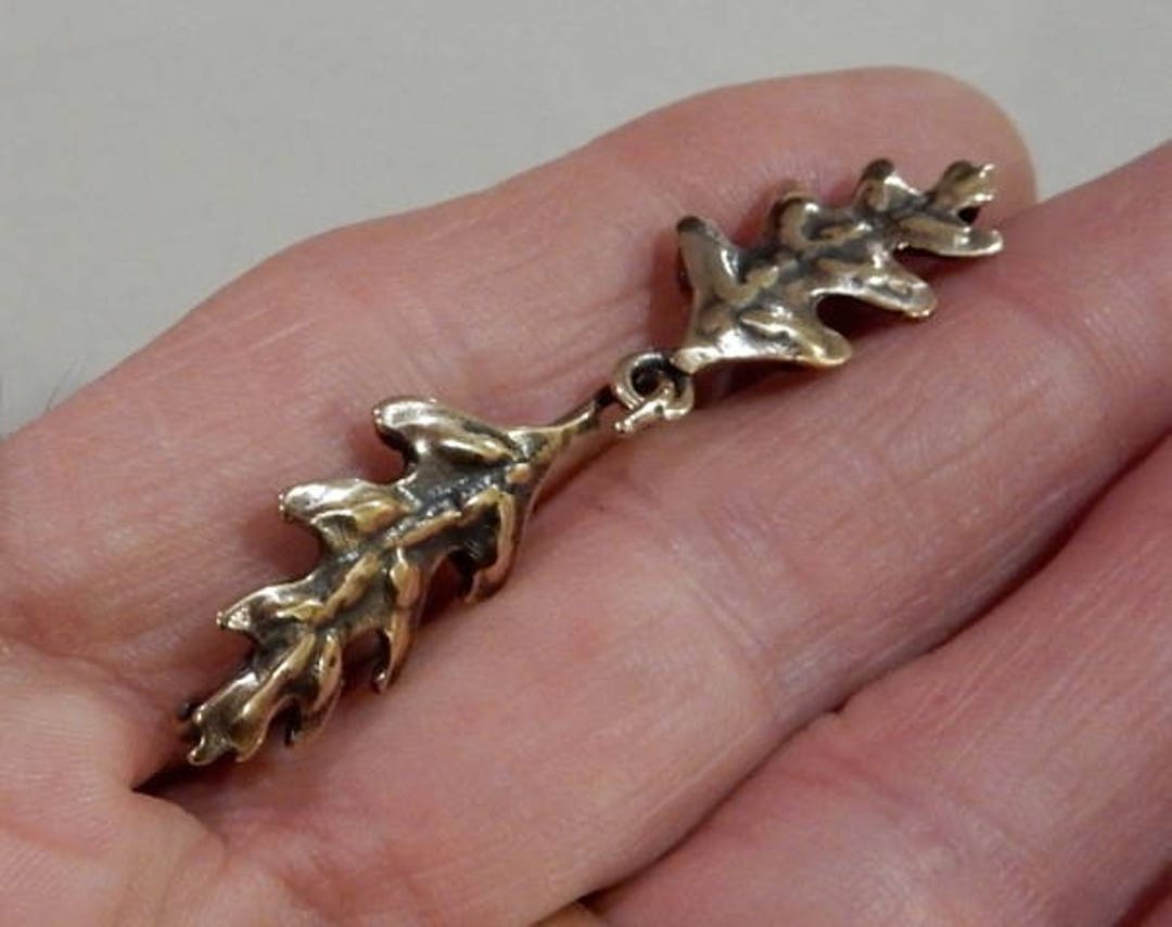 Small Oak Leaf Clasp in Bronze or Sterling Silver - Etsy