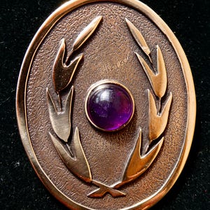 SCA Laurel Peerage Medallion in Bronze With Amethyst - Etsy