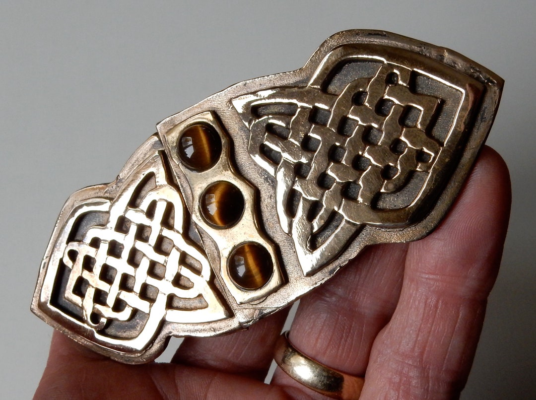 Bronze Cloak Clasp With Tiger Eye - Etsy