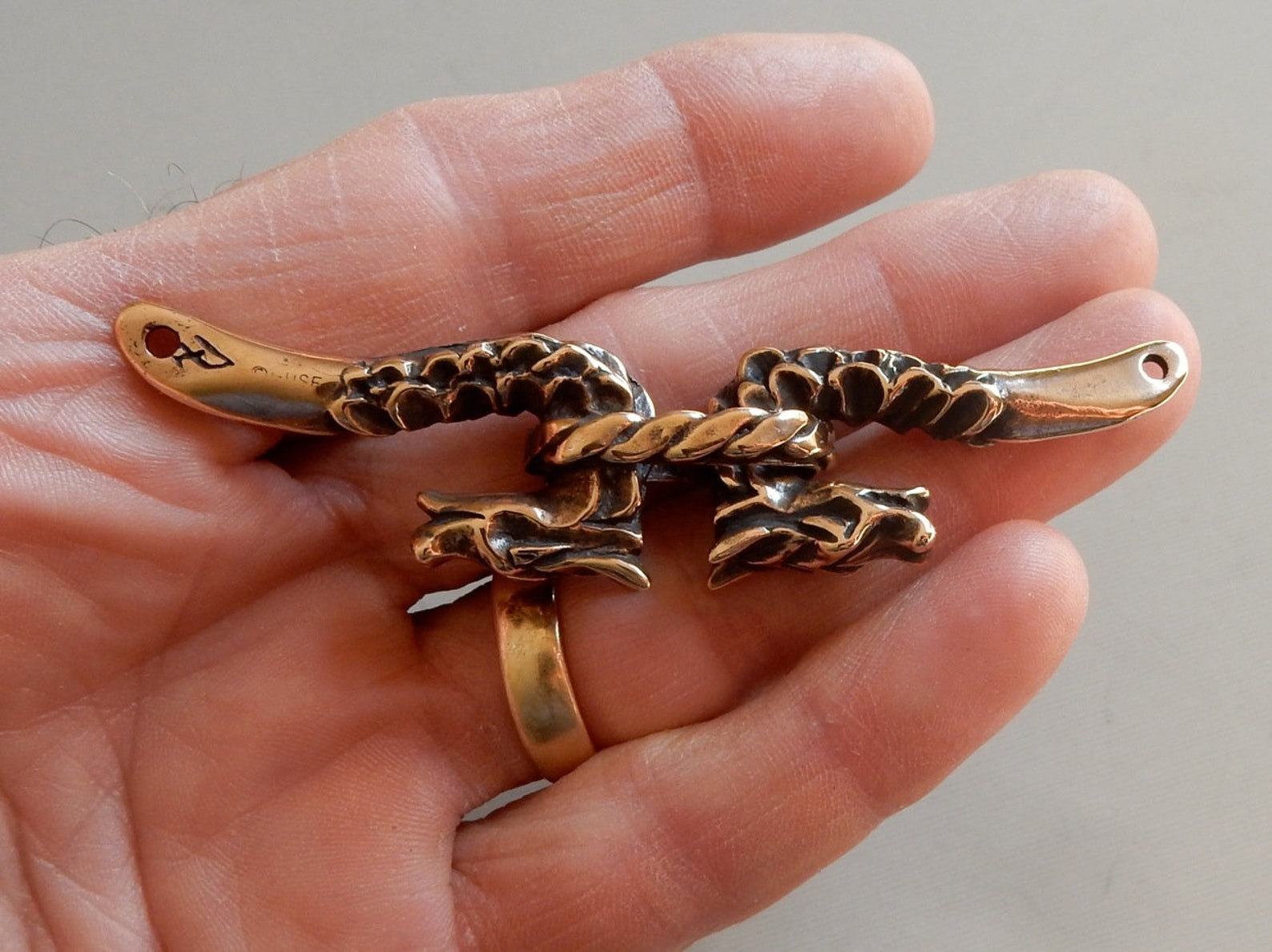 Dragon Head Cloak Clasp in Bronze - Etsy Canada