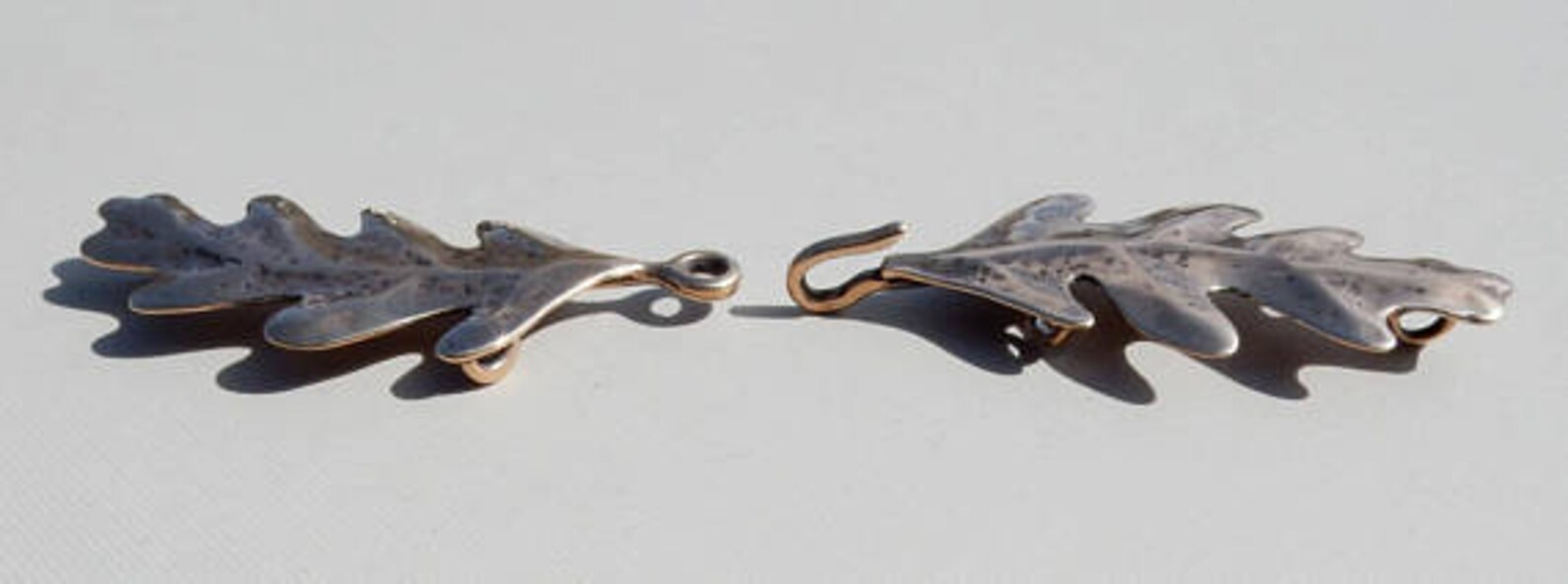 Oak Leaf Cloak Clasp in Bronze or Sterling Silver | Etsy Canada