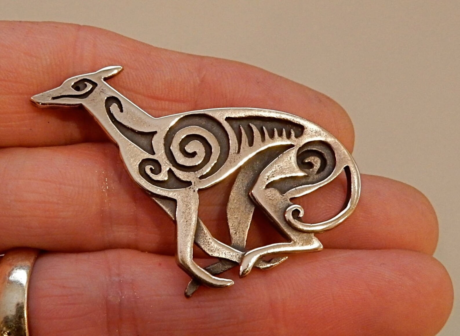 Greyhound Brooch or Pendant in Bronze - Etsy