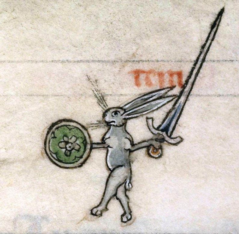 Killer Rabbit With Sword Pendant or Brooch - Etsy