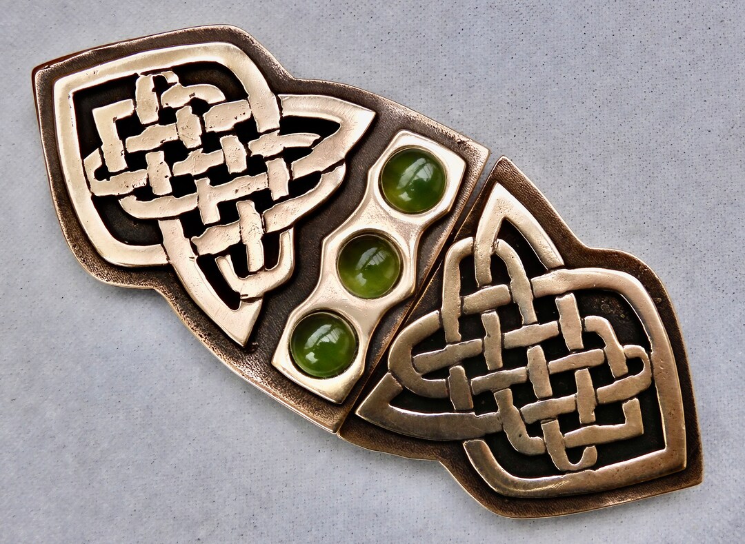 Bronze Cloak Clasp With Serpentine - Etsy