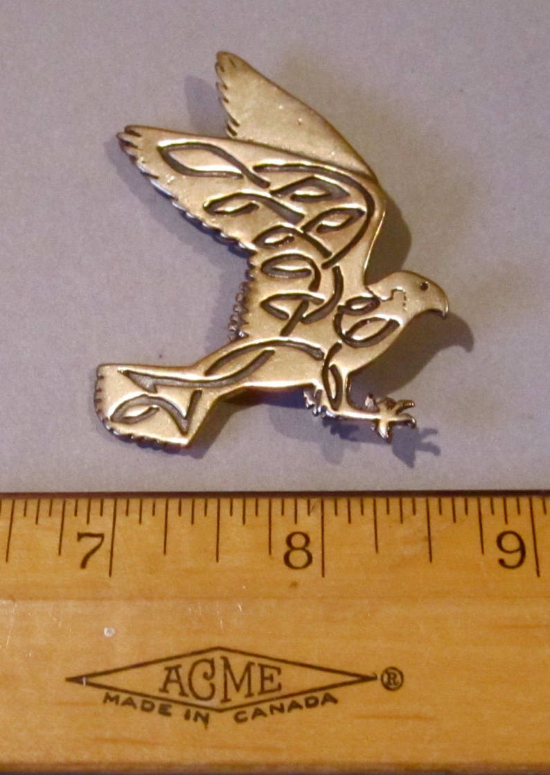 Celtic Falcon Brooch or Pendant in Bronze - Etsy