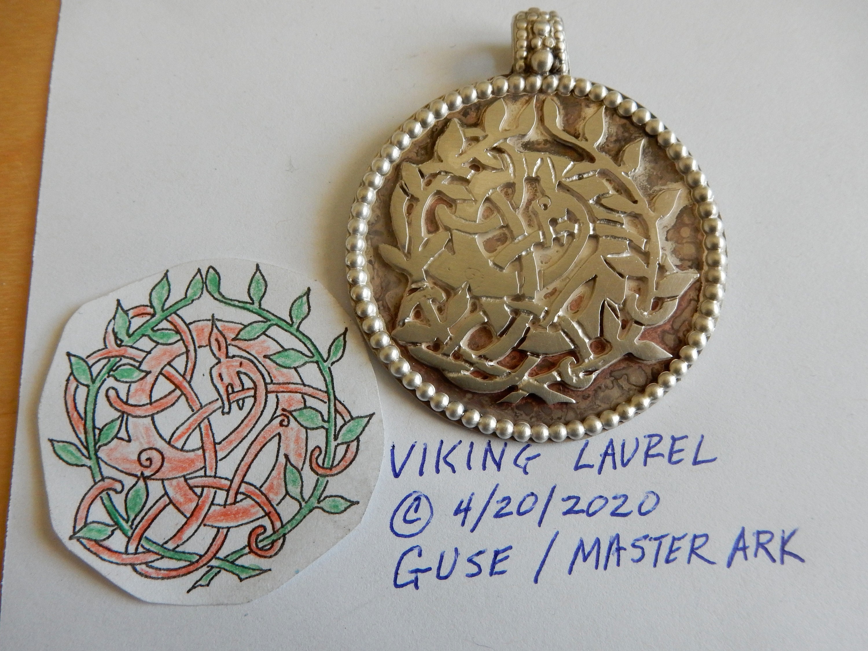 Viking Laurel Medallion in Bronze or Silver | Etsy Canada