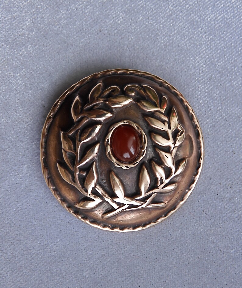 SCA Laurel Peerage Medallion in Bronze With Carnelian - Etsy