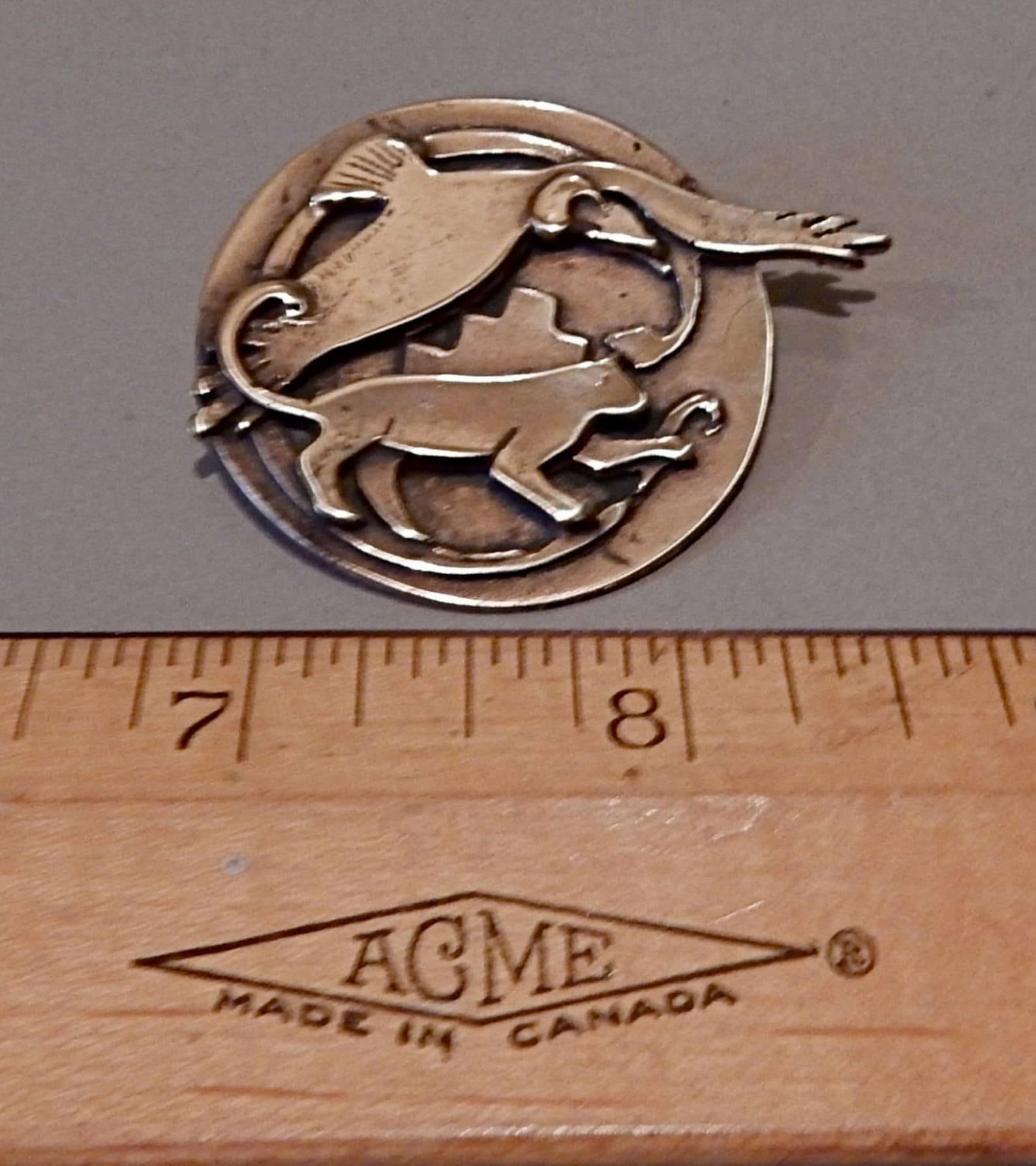 Inca Trinity Pendant or Brooch in Bronze | Etsy