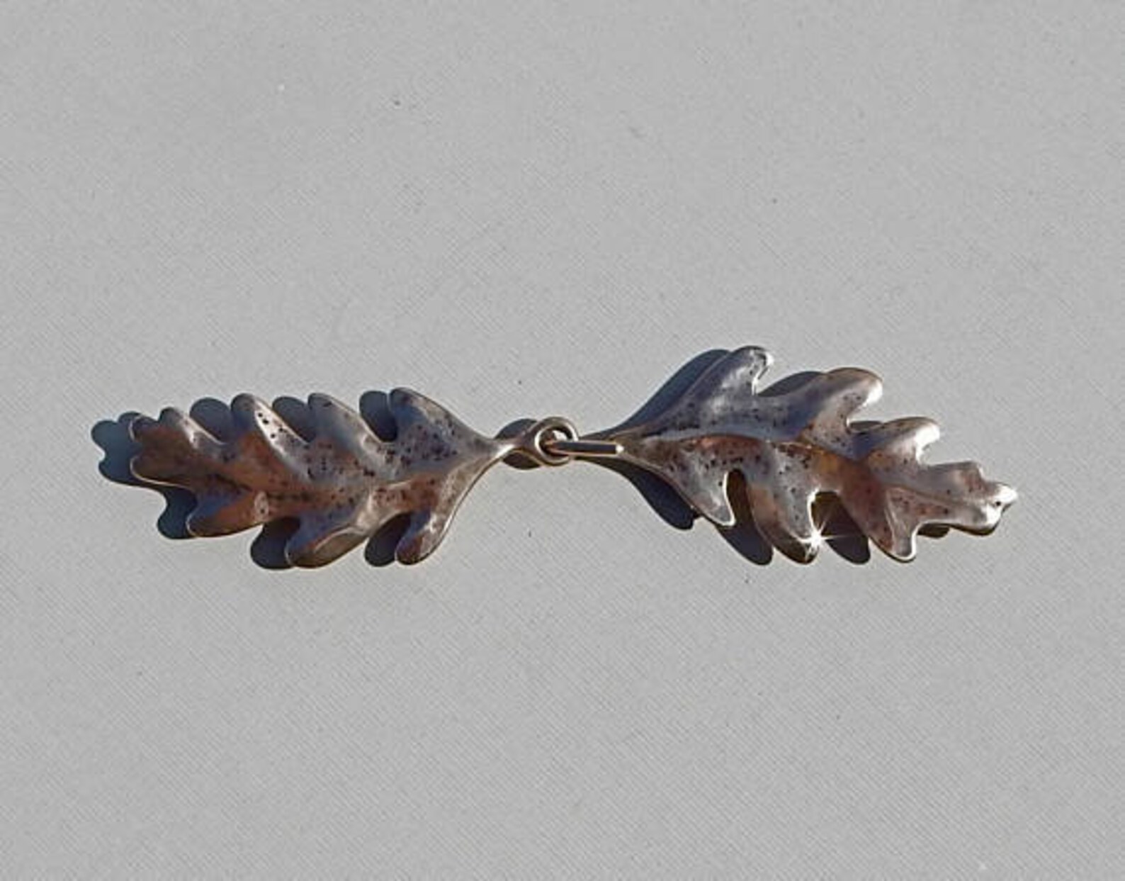 Oak Leaf Cloak Clasp in Bronze or Sterling Silver - Etsy