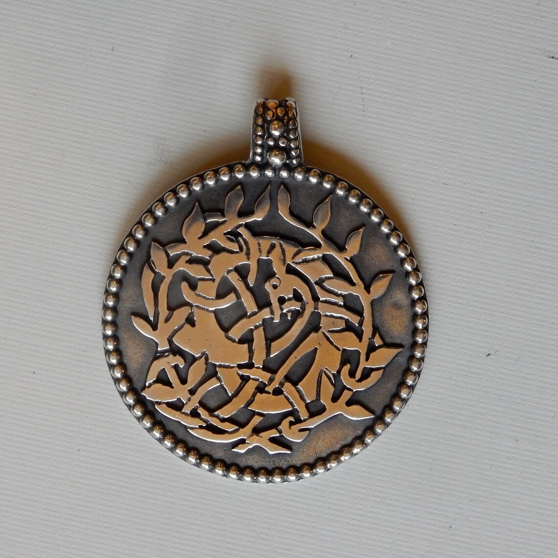 Viking Laurel Medallion in Bronze or Silver | Etsy