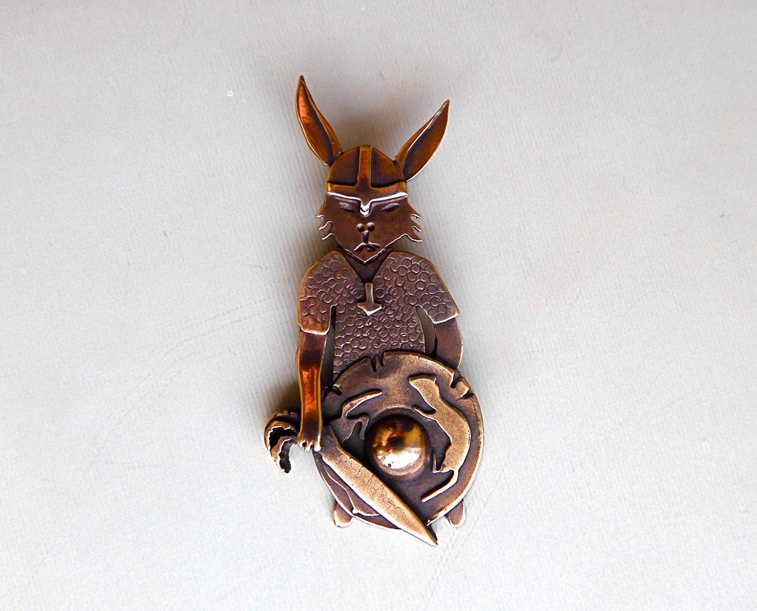 Viking Rabbit Brooch or Pendant - Etsy