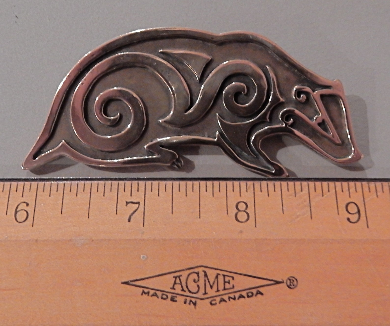 Large Badger Brooch or Pendant in Bronze - Etsy