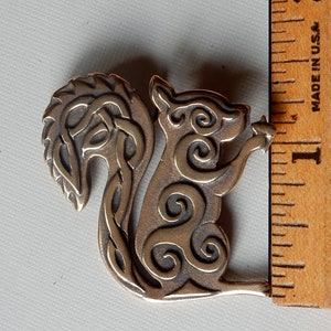 Celtic Squirrel Brooch or Pendant in Bronze - Etsy
