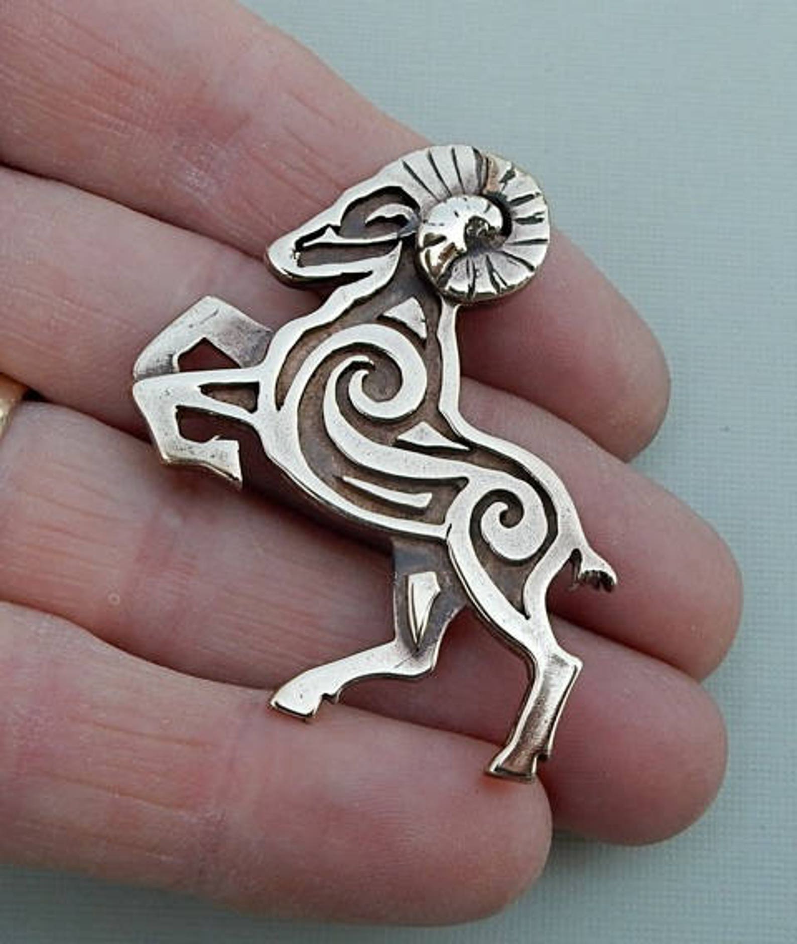 Bronze Ram Brooch or Pendant - Etsy
