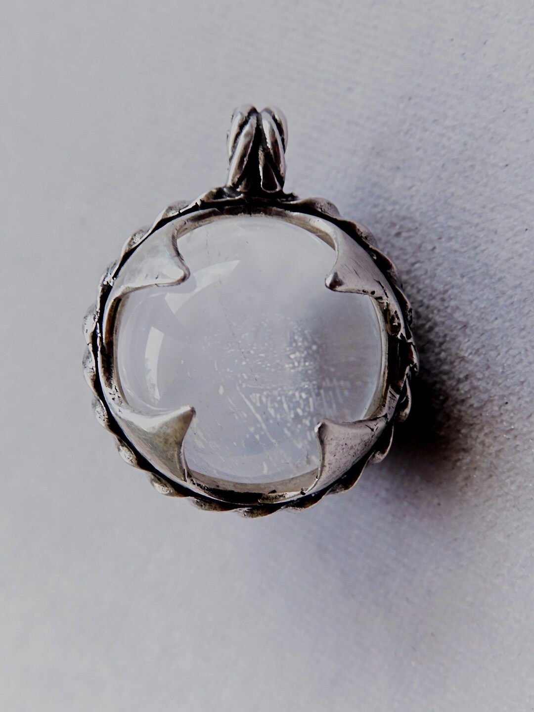 Quartz Sphere in Sterling Silver Viking Setting #5 - Etsy