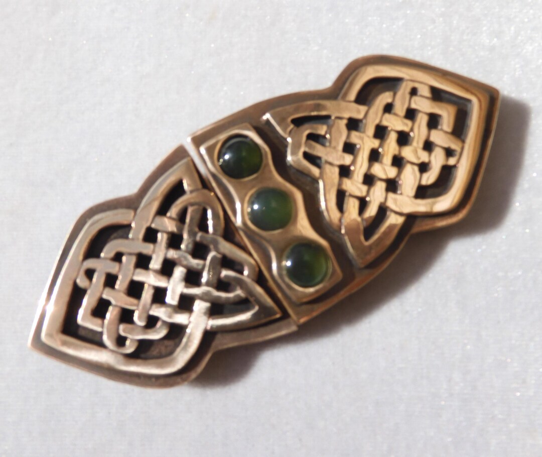 Bronze Cloak Clasp With Serpentine - Etsy
