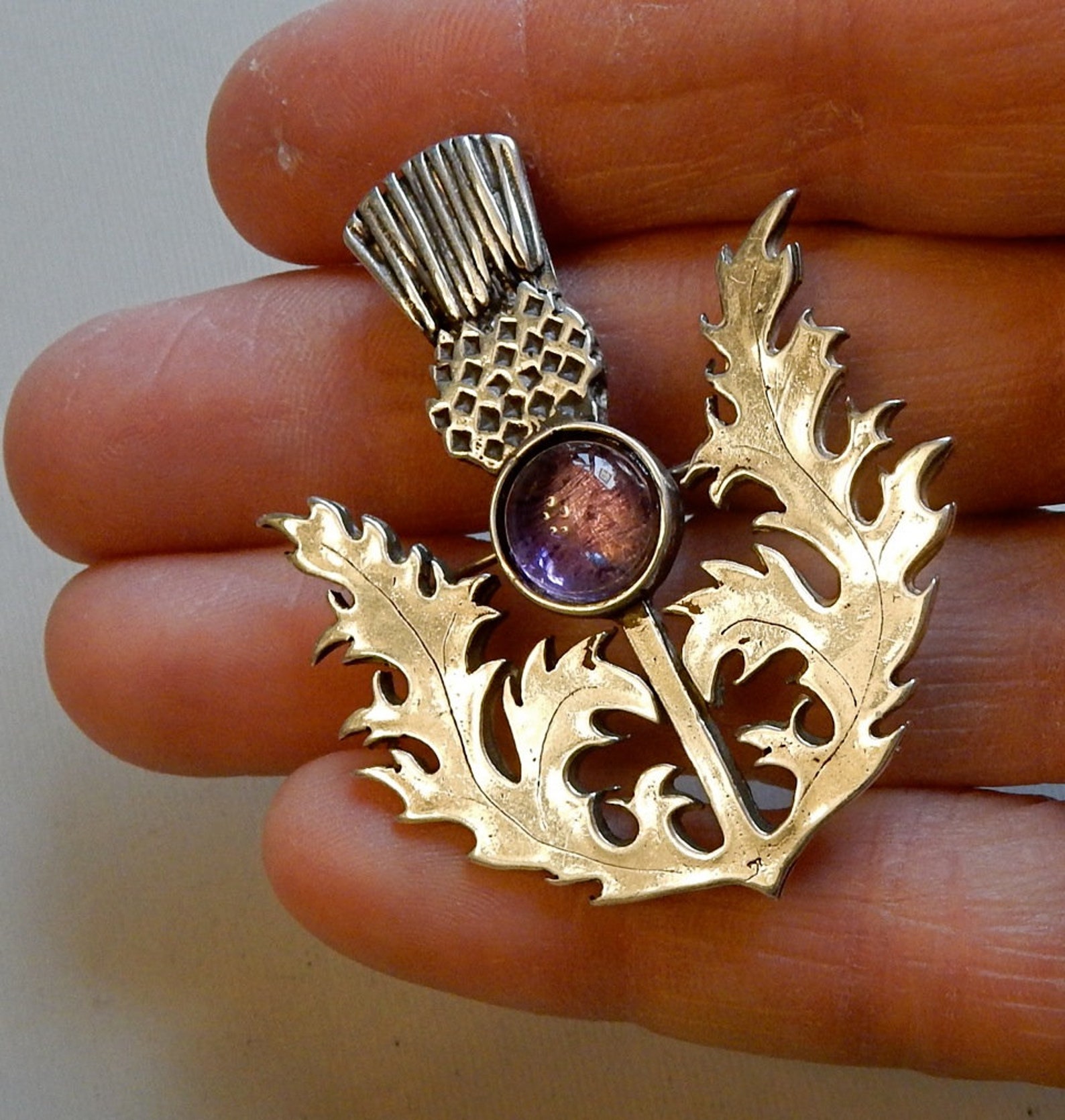 Scottish Thistle Brooch - Etsy