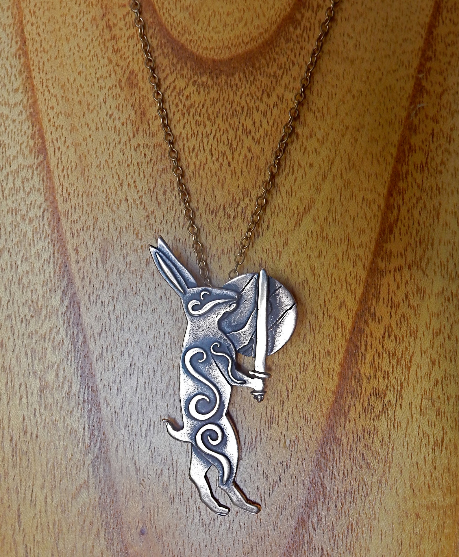 Killer Rabbit With Sword - Pendant or Brooch - Etsy